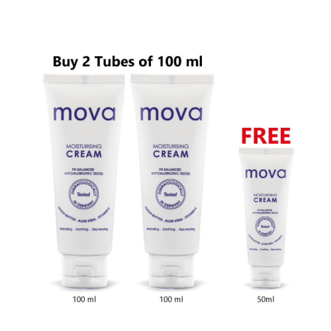 MOVA Moisturiser Cream for Dry & Sensitive Skins (100ml)